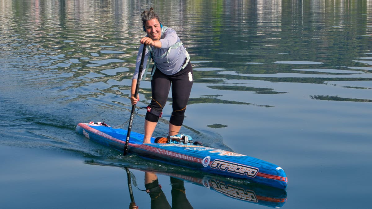 Rekord: Erste Frau überquert Bodensee auf Stand-Up-Paddle Rekord: Erste Frau überquert Bodensee auf Stand-Up-Paddle